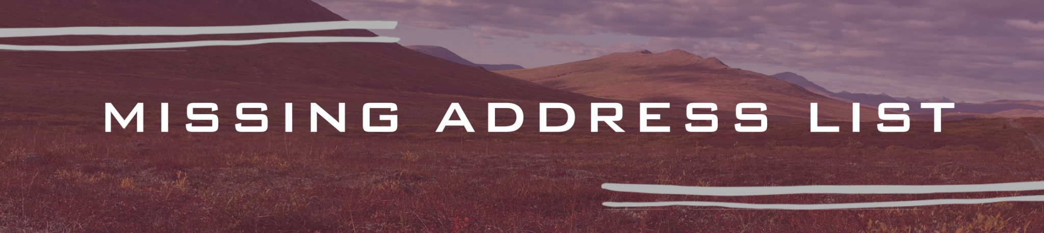 Missing Address List